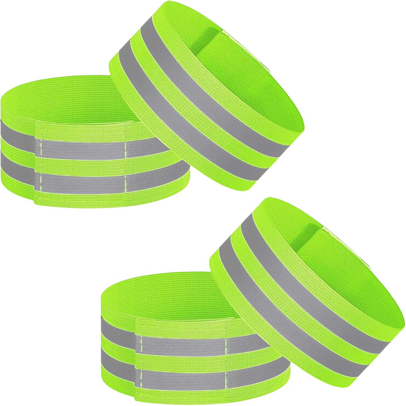 SMASYS 4 Pcs High Visibility Reflective Bands Wristbands for Cycling ...