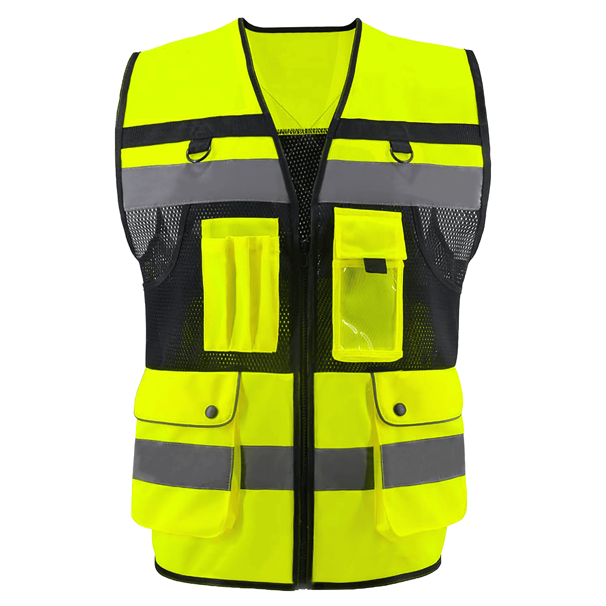 SMASYS Premium Reflective Safety Vest with 7 Pockets, ANSI Class 2 High ...